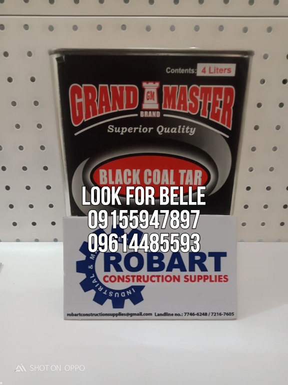 Grand master black coal tar 3liters 3 cans, Commercial & Industrial ...