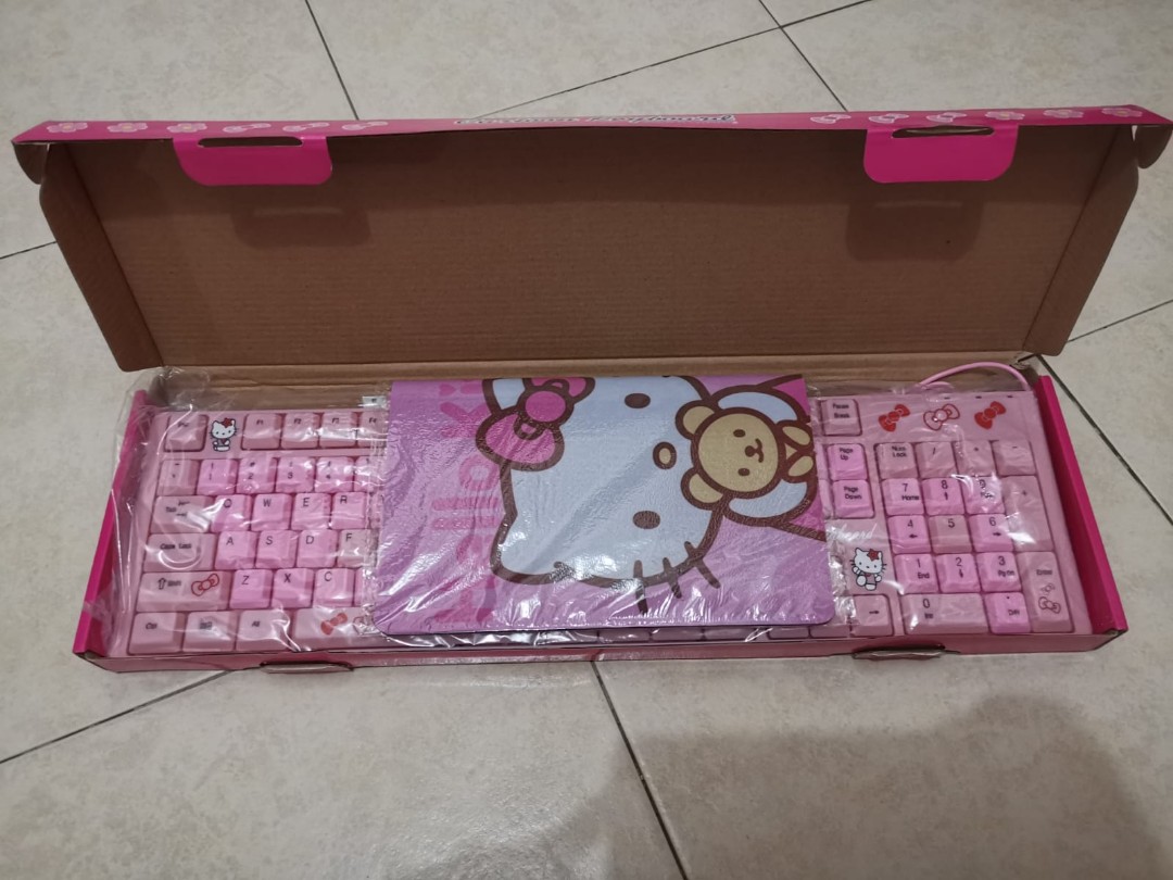 Hello Kitty Keyboard - Pink, Computers & Tech, Parts & Accessories, Computer Keyboard on Carousell