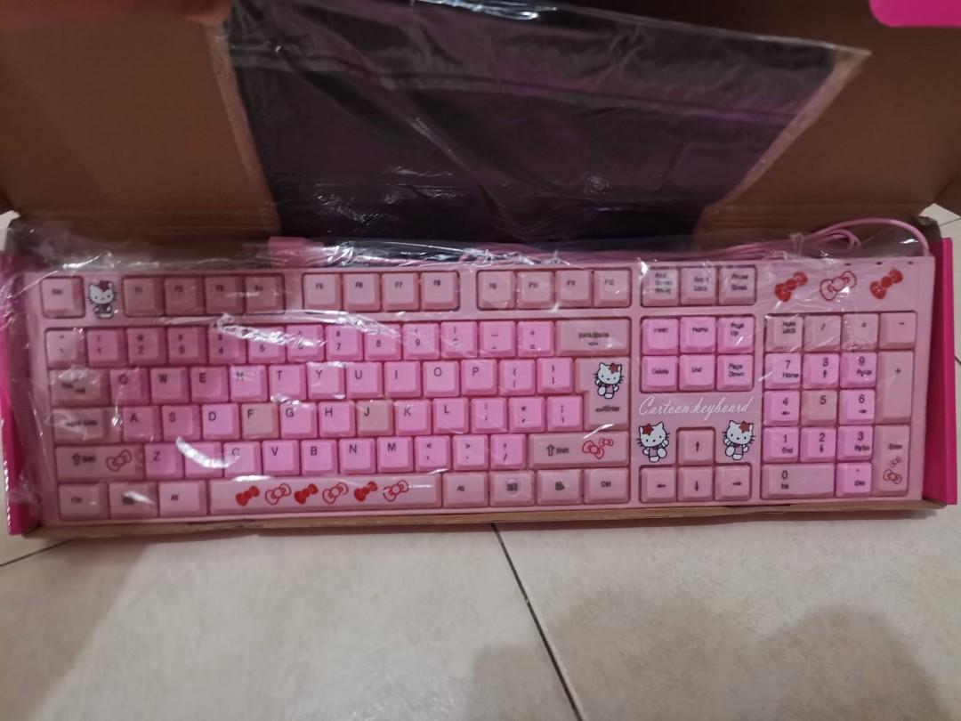 Hello Kitty Keyboard - Pink, Computers & Tech, Parts & Accessories ...