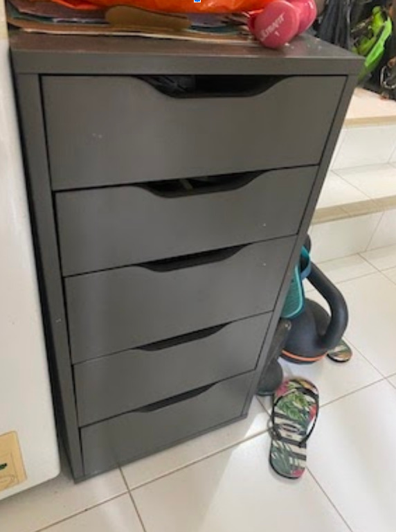 IKEA Alex set of 5 drawers, Furniture & Home Living, Furniture, Shelves ...