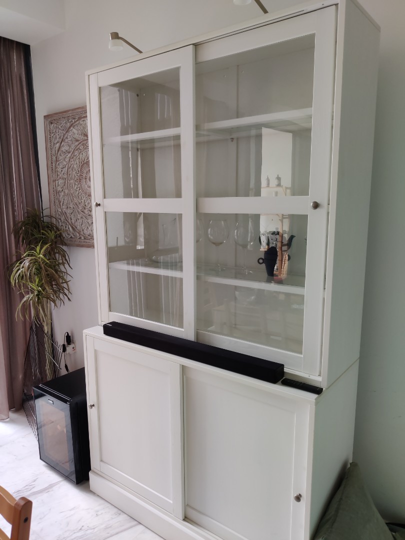 IKEA HAVSTA cabinet(top + bottom) unit + LED lights, Furniture & Home ...