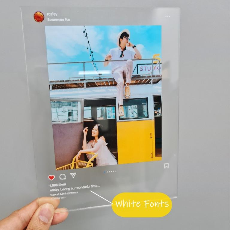Instagram Acrylic Plaques - Fully Customizable, Furniture & Home Living ...