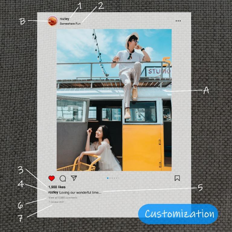 Instagram Acrylic Plaques - Fully Customizable, Furniture & Home Living ...