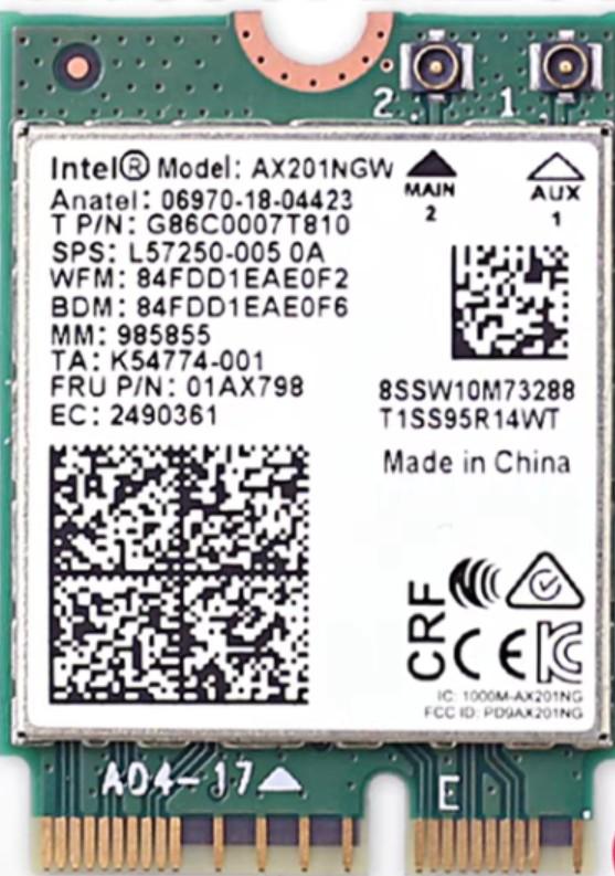 Intel AX201 NGW M2 CNvi Wireless WiFi6 card, Computers & Tech, Parts ...