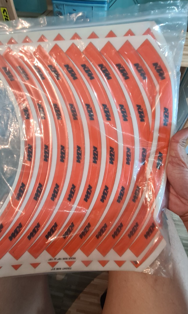 Ktm rims sticker, Motorcycles, Motorcycle Accessories on Carousell
