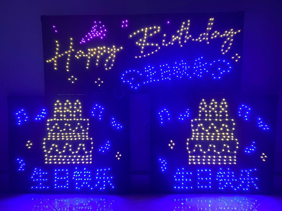 LED Happy Birthday Hand Board, Everything Else on Carousell