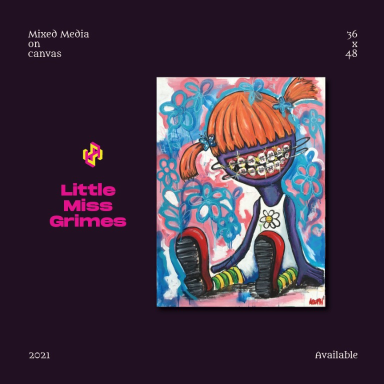 Little Miss Grimes - Austin Niko Suarez Artwork Painting on Canvas ...
