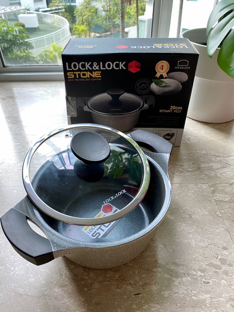 Lock & Lock Stone Pot, Furniture & Home Living, Kitchenware & Tableware ...