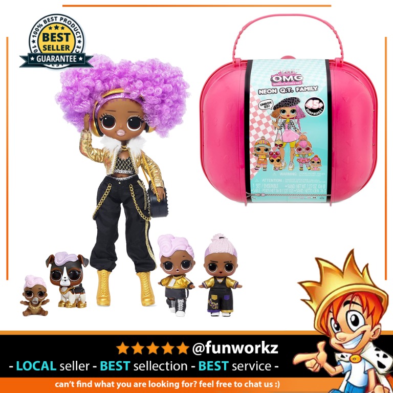 L.O.L. Surprise! OMG DJ Family Neon Q.T. Family, Hobbies & Toys, Toys ...