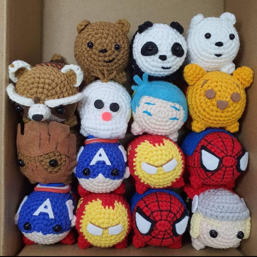 Marvel Crochet Keychains, Hobbies & Toys, Stationery & Craft, Handmade ...