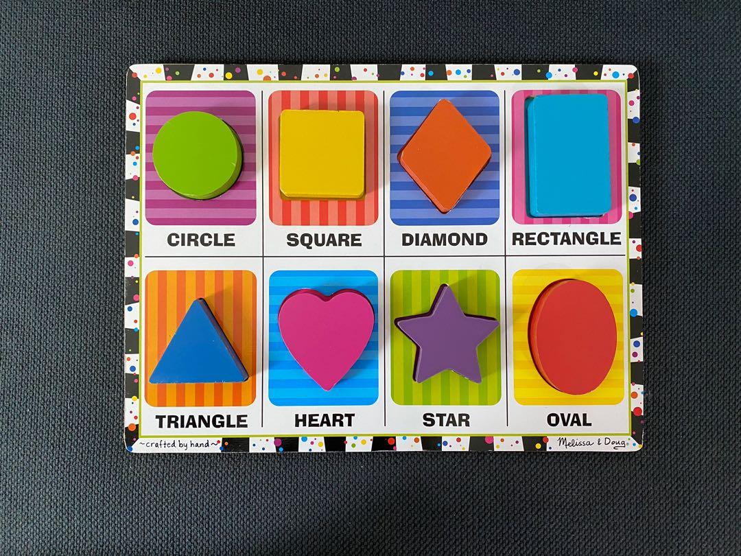 Melissa & Doug - Chunky Puzzle Shapes, Hobbies & Toys, Toys & Games on ...