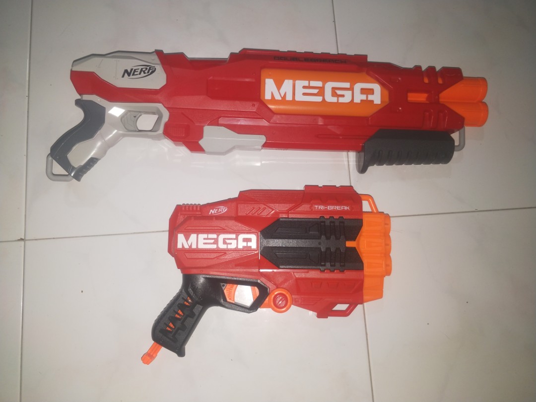Nerf Mega Blasters Double Breach and Tri-break, Hobbies & Toys, Toys ...