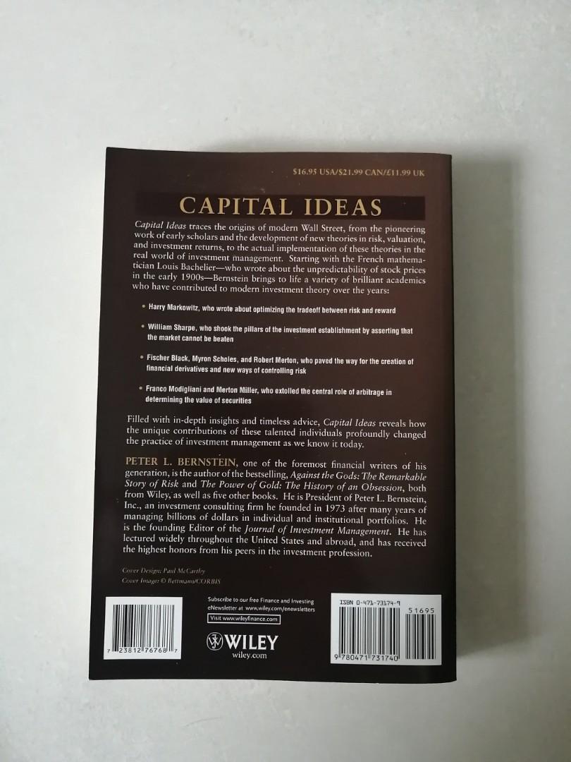 Capital Ideas by Peter Bernstein and other titles, Hobbies & Toys ...