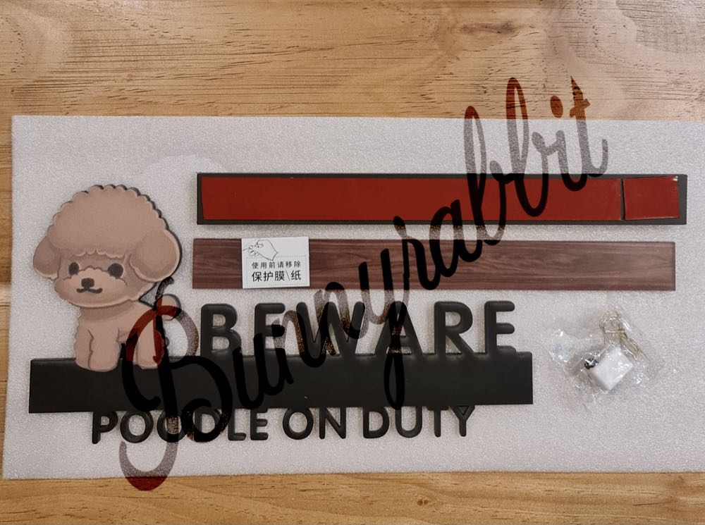 Poodle on Duty Warning signage dog sign Beware of dog, Pet Supplies ...