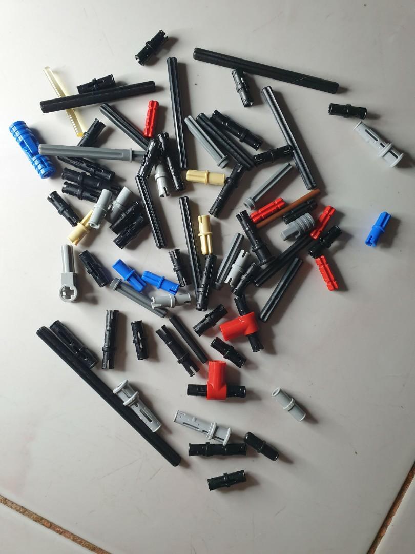 random lego technic axle 2 with grooves, axle to pin connector with ...