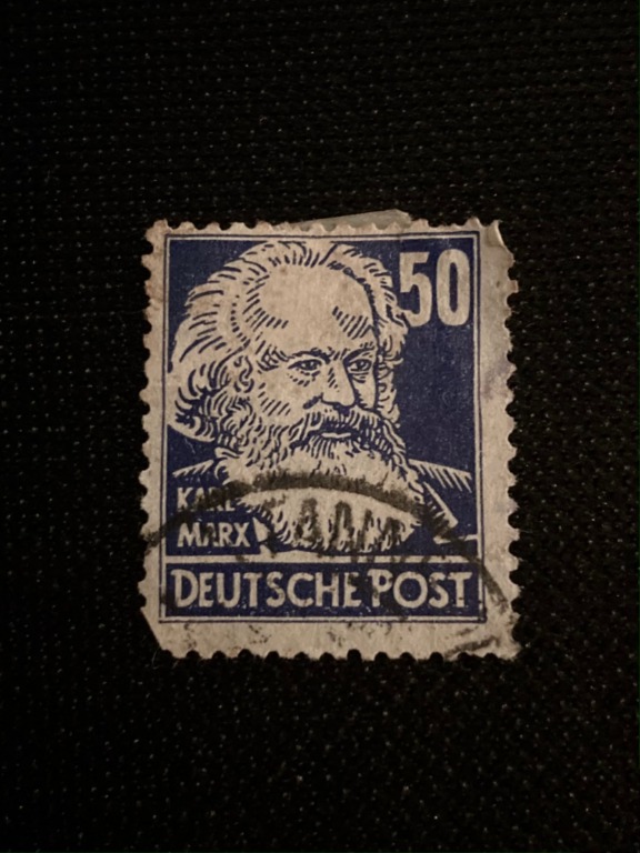 RARE Karl Marx 1953 Germany Stamp - 50pf, Hobbies & Toys, Collectibles ...