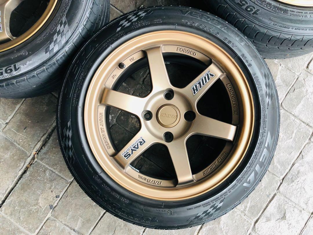 Rim te37 sl 15 inci sekali tayar, Auto Accessories on Carousell