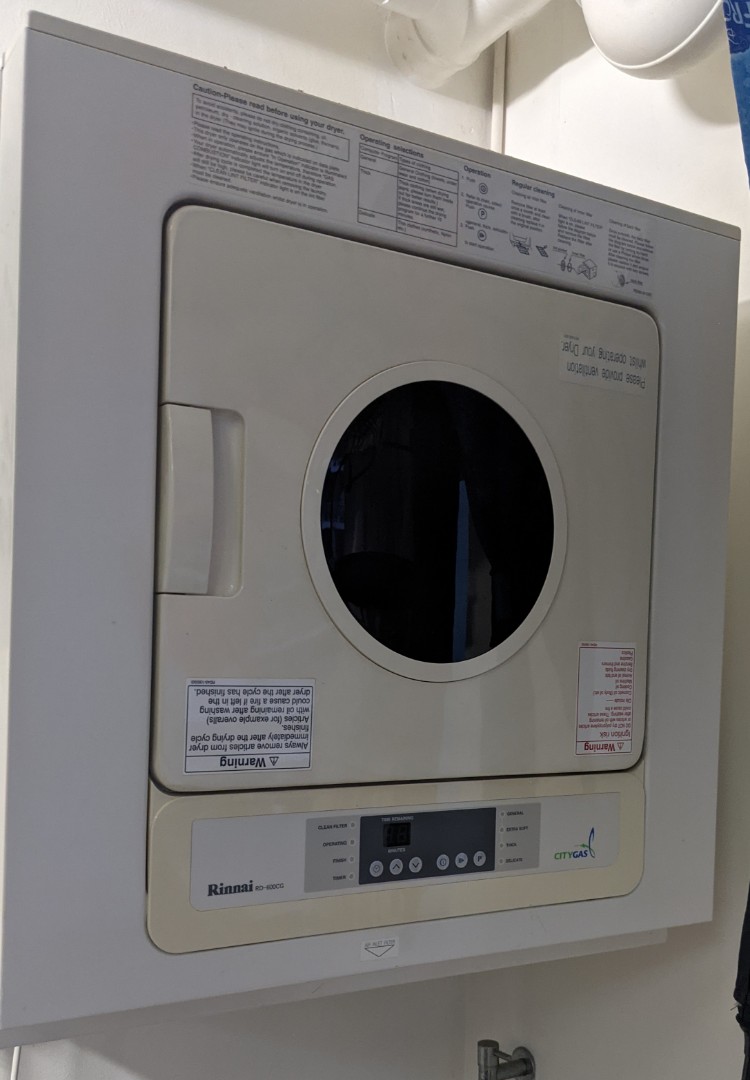 Rinnai RD 600CG GAS DRYER, TV & Home Appliances, Washing Machines and ...