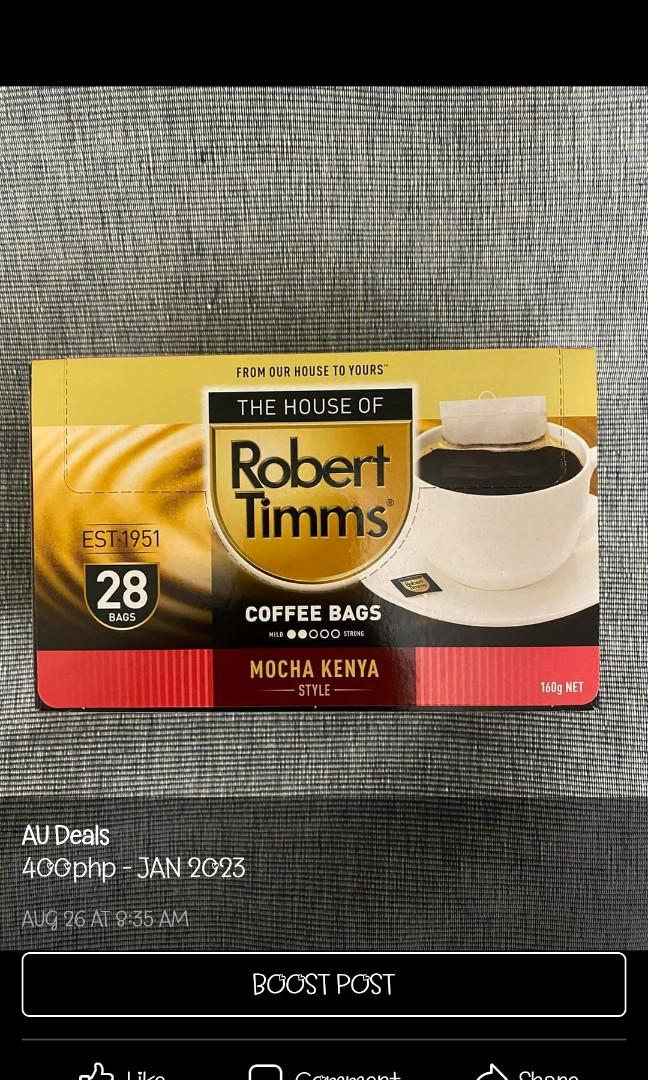 Robert Timms Coffee, Food & Drinks, Other Food & Drinks on Carousell