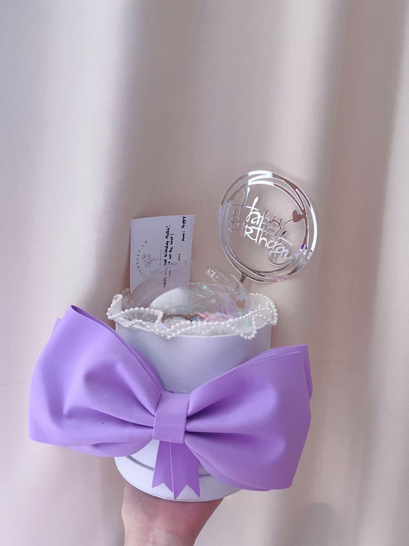 Rose & Baby Breath Box | Birthday Gift Box | Bobo Ball Bouquet ...