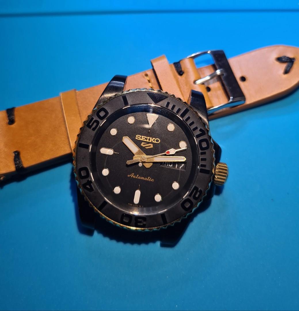 Seiko Mod - Two Tone Stealth (Sold), Men's Fashion, Watches ...