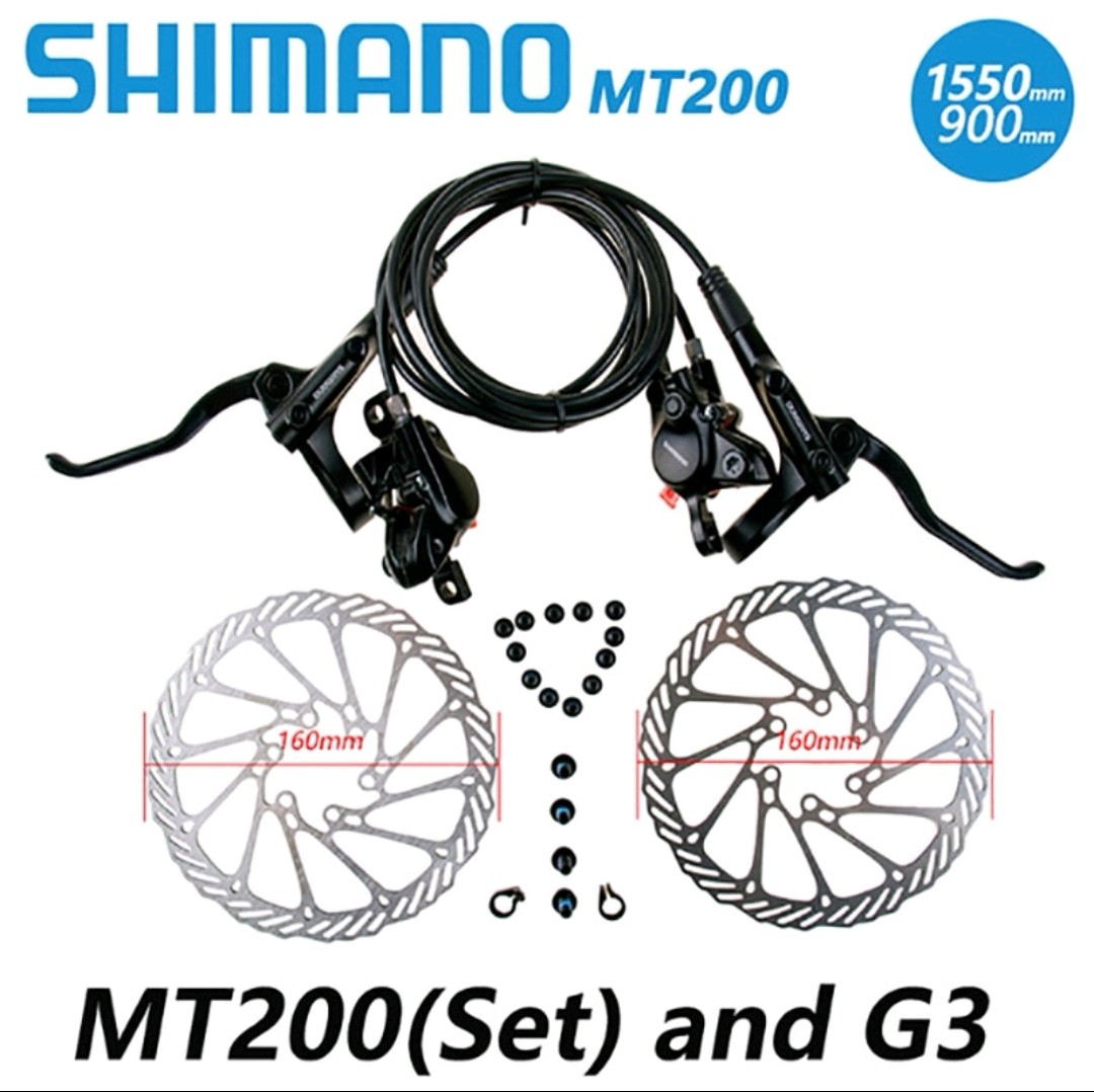 Shimano MT200 Bicycle Disc Brake Set, Sports Equipment, Bicycles ...