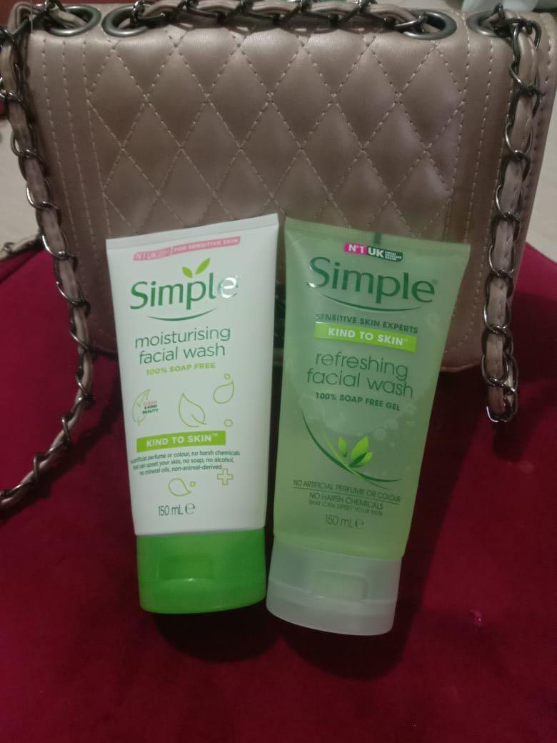 SIMPLE MOISTURIZING FACIAL WASH AND SIMPLE REFRESHING cleanser, Beauty ...