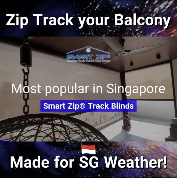 Smart Zip Blinds for Balcony (Local Zip Track Manufacturing Company ...