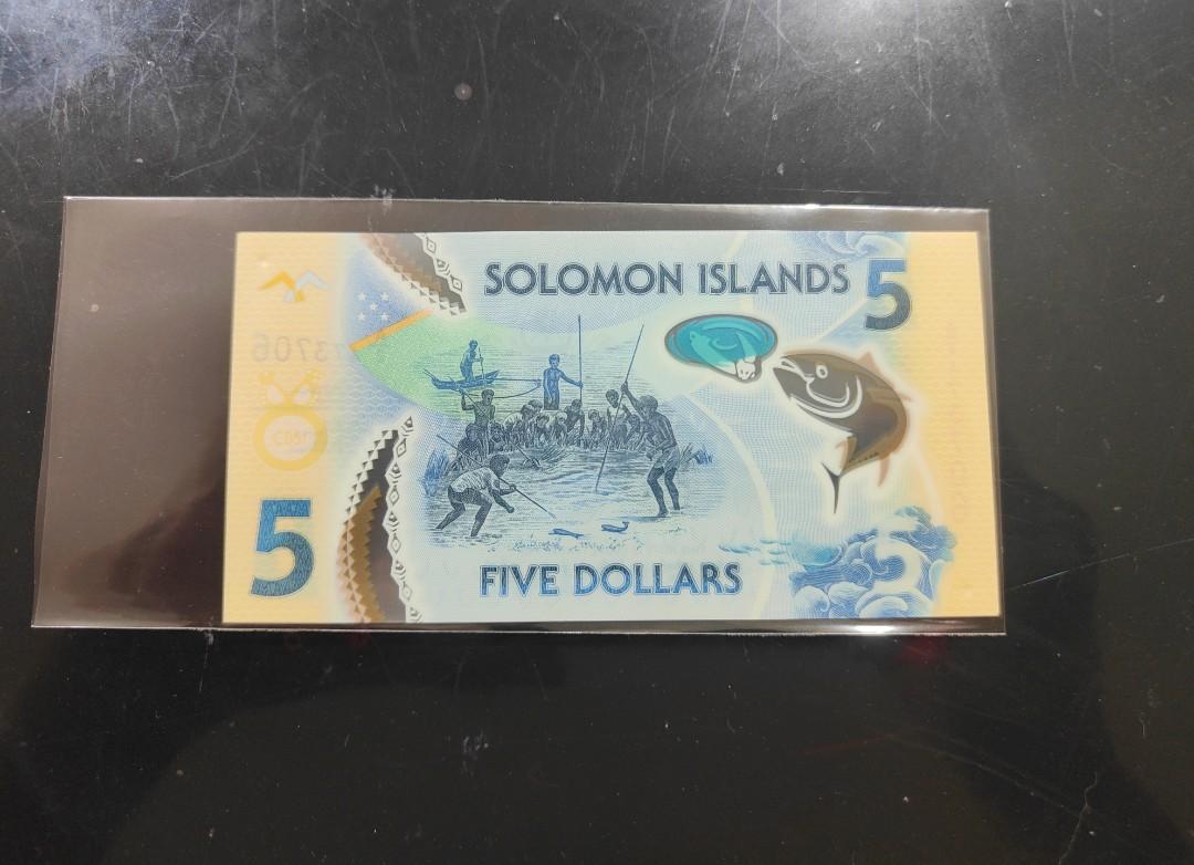 Solomon Island Polymer 2019 $5 Banknote Currency, Hobbies & Toys ...