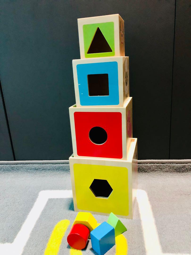 Stack and Shapes Sorting Box, Babies & Kids, Infant Playtime on Carousell