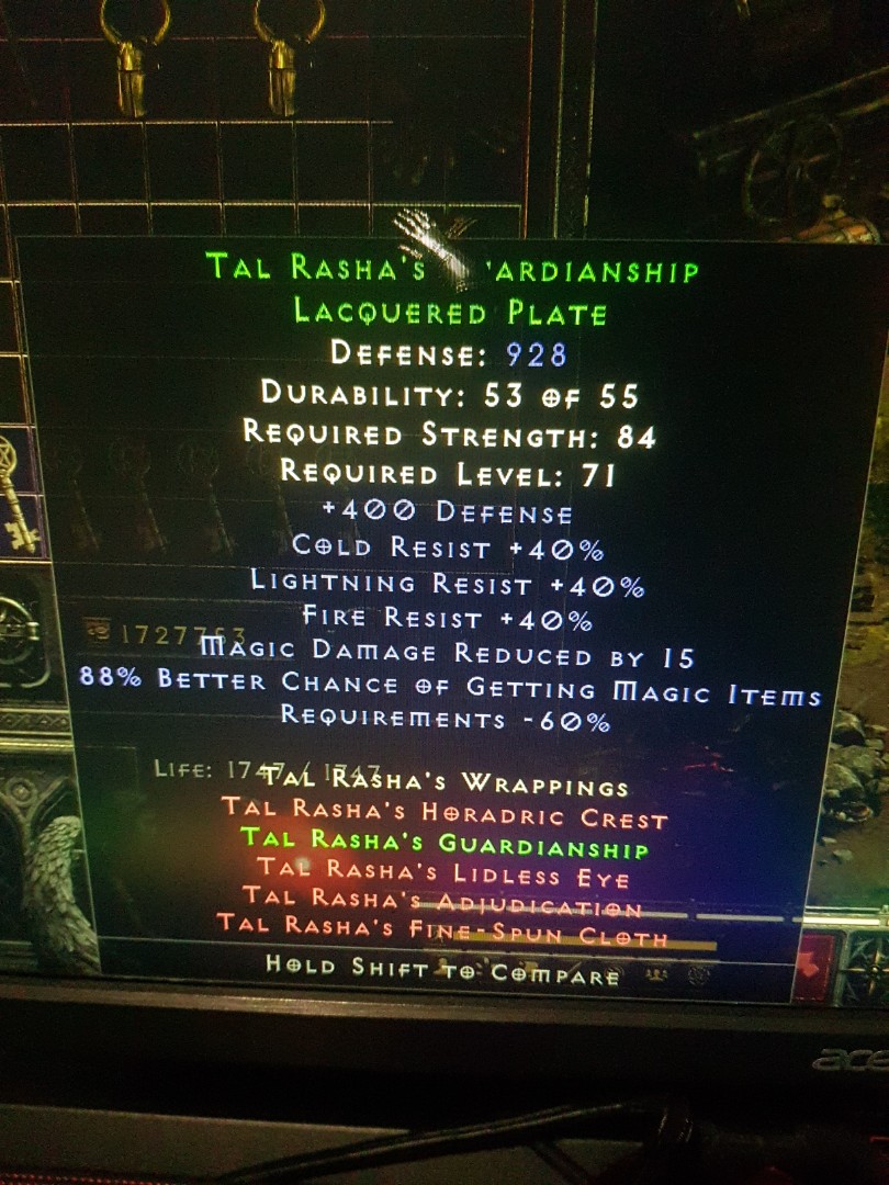 Tal Armor Diablo 2 Resurrected, Video Gaming, Gaming Accessories, In ...