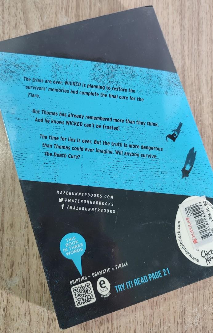 [Buku Novel English] The Maze runner book 3: The Death Cure - James ...