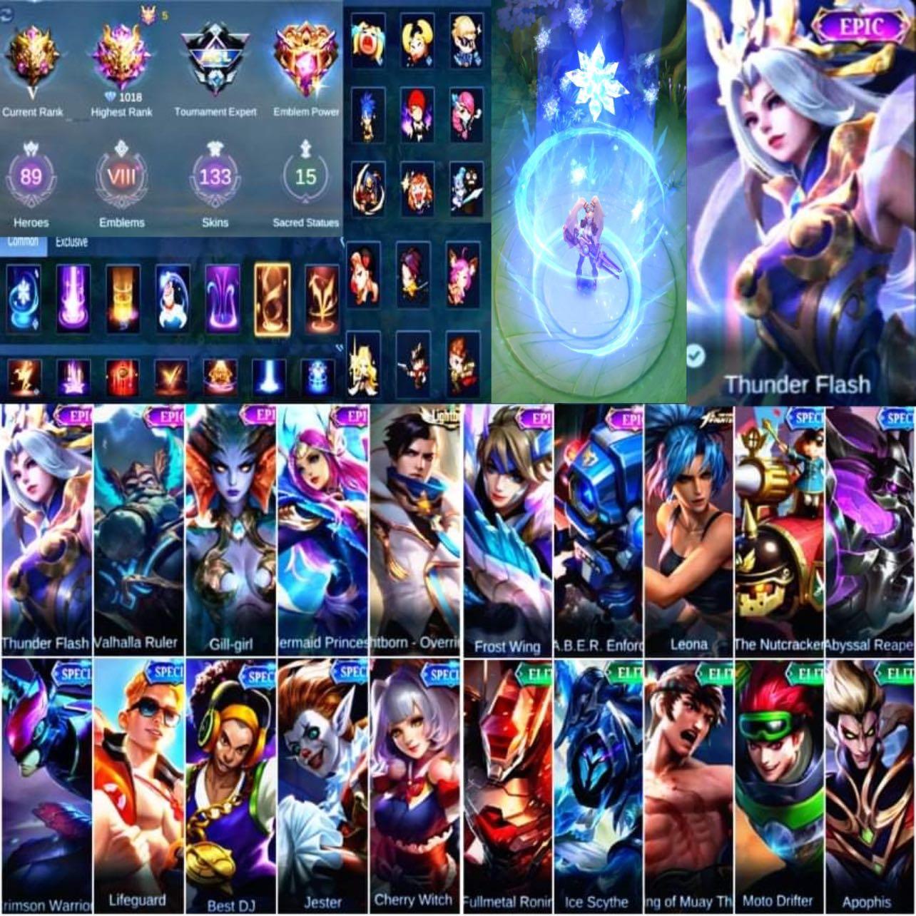 ThunderFlash Selena x Eternal Flower Epic Recall Mobile Legends Account ...