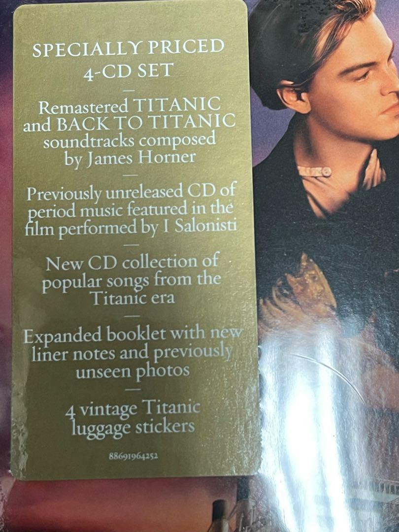 Titanic: Collector’s Anniversary Edition (4CD) 鐵達尼號 電影原聲 *罕見4CD 套裝 珍藏版 made inEU 絕版全新未開封 內頁小冊收錄 ...