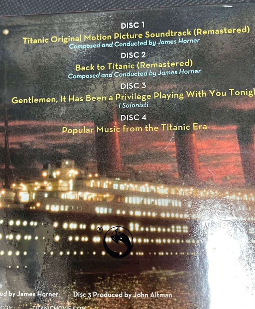 Titanic: Collector’s Anniversary Edition (4CD) 鐵達尼號 電影原聲 *罕見4CD 套裝 珍藏版 made inEU 絕版全新未開封 內頁小冊收錄 ...