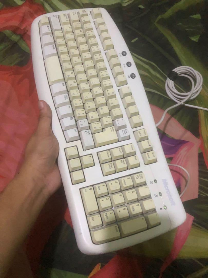 Vintage microsoft keyboard and trackball mouse, Computers & Tech, Parts ...