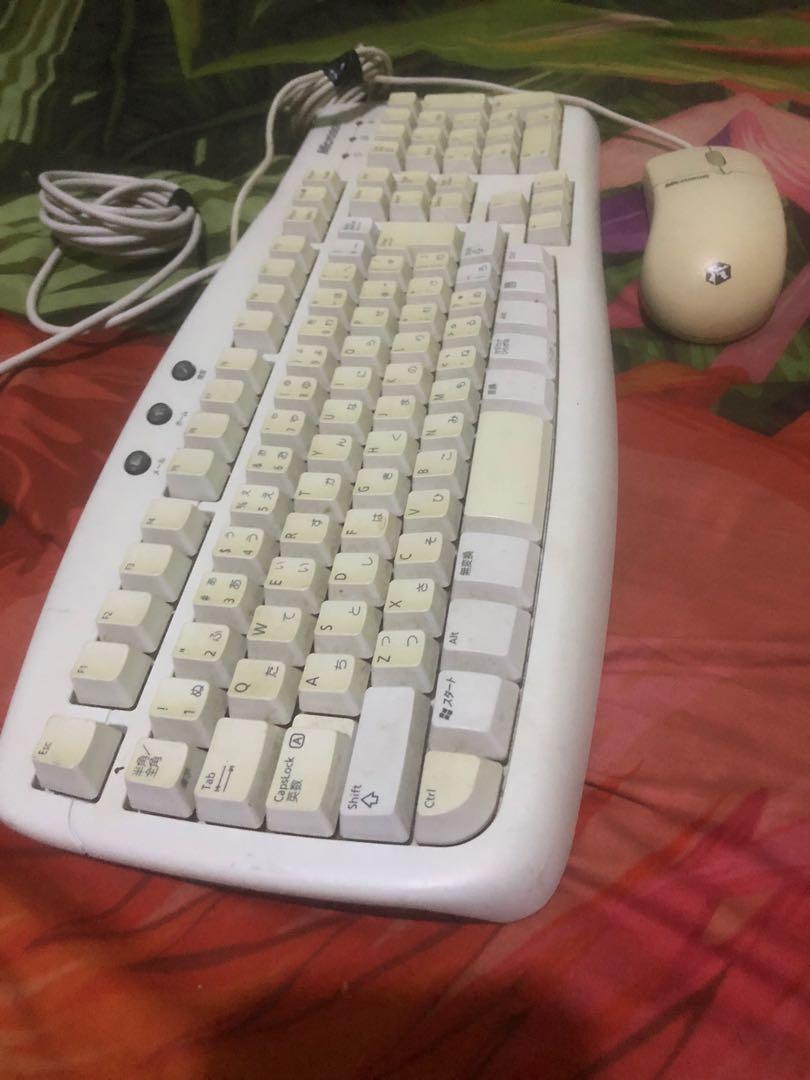 Vintage microsoft keyboard and trackball mouse, Computers & Tech, Parts ...