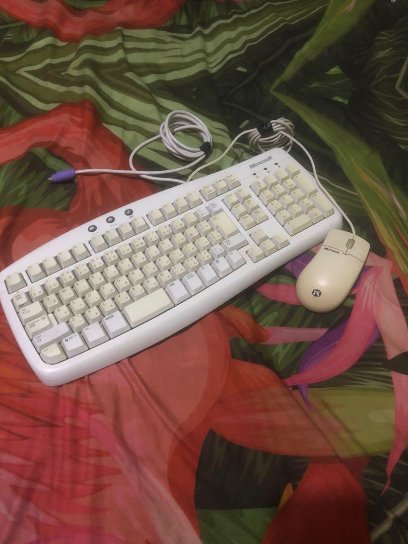 Vintage microsoft keyboard and trackball mouse, Computers & Tech, Parts ...
