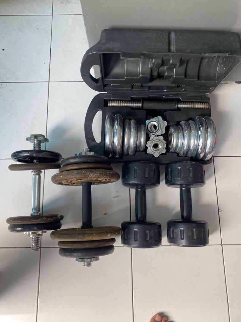weight dumbells 60kg, Sports Equipment, Exercise & Fitness, Weights ...