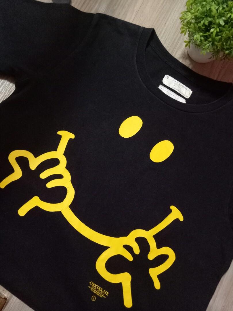 White Chocoolate Mr. Men Little Miss Smiley Black Top, Women's Fashion ...