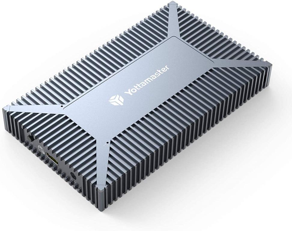 Yottamaster Dual Bay M.2 RAID Enclosure for M.2 (NGFF) SATA SSD, USB3.1 ...