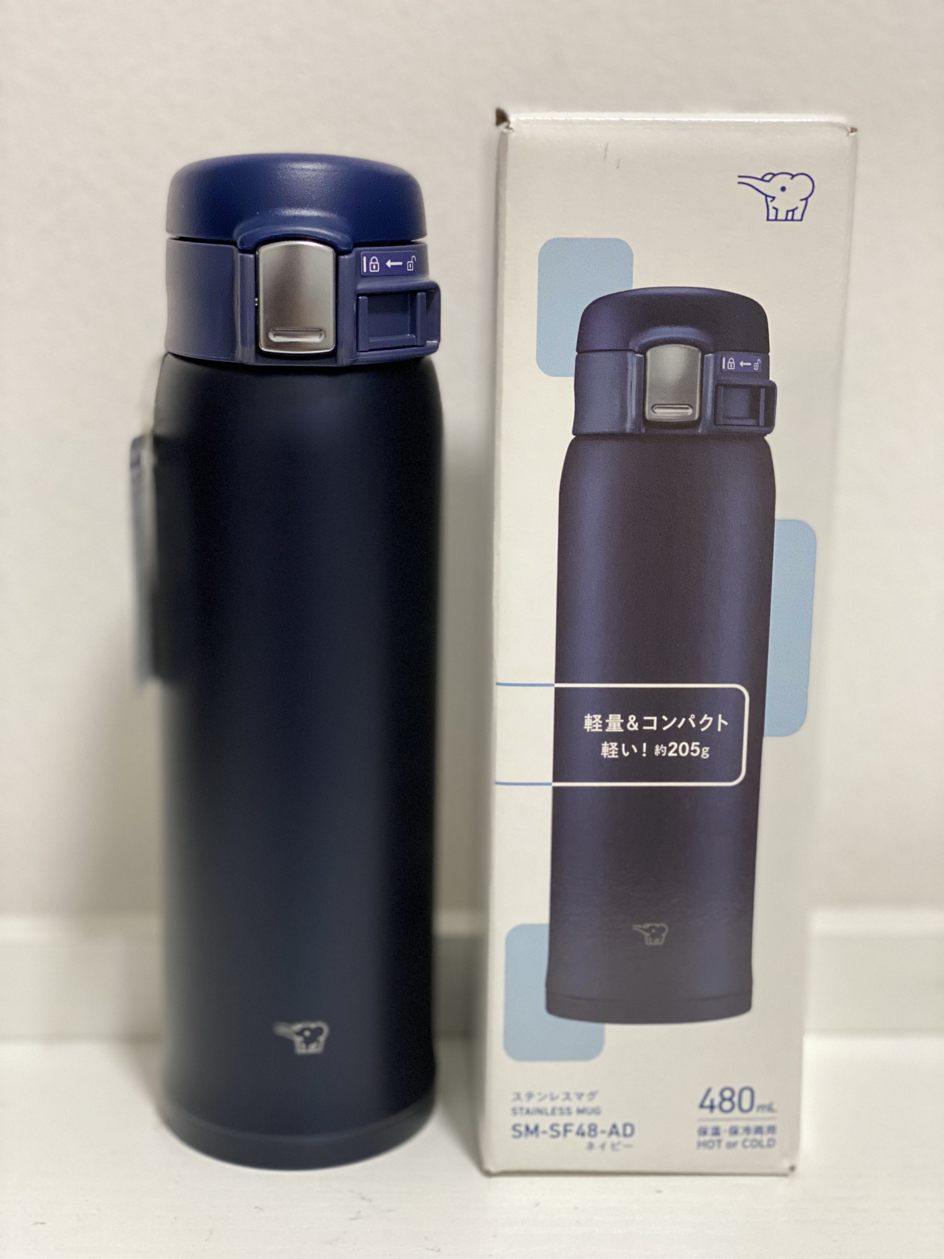 Zojirushi 2021 Model One Touch Open Stainless Steel Mug 480ML Navy Blue SM-SF48, Furniture ...