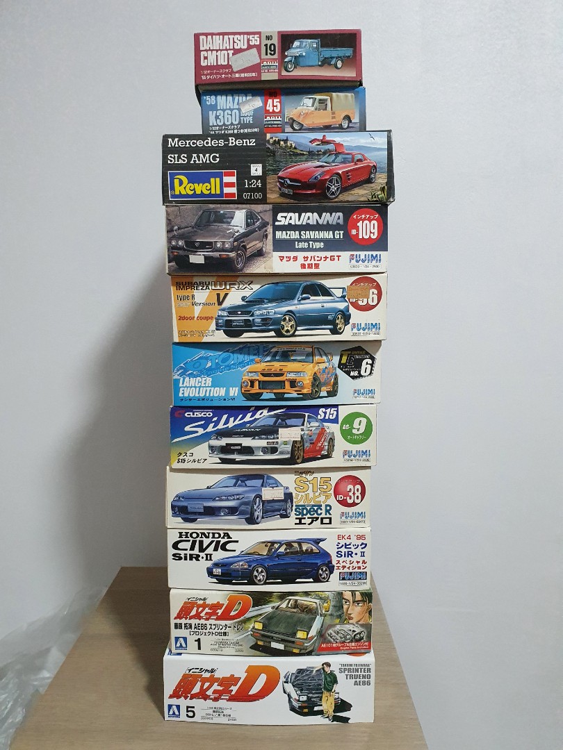 1/24 1/12 tamiya Aoshima revell fujimi initial d evo subaru car kit ...
