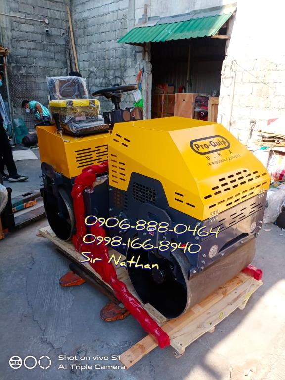 1 TON Pison , Walk Behind Double Drum Vibratory Roller, Commercial ...
