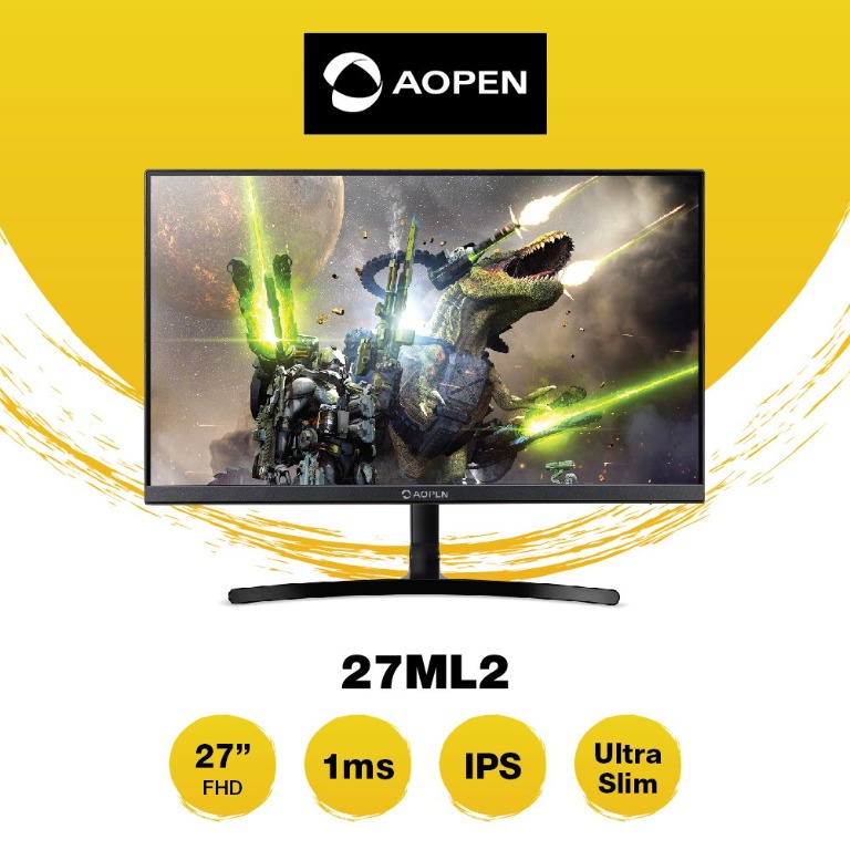 AOPEN 27ML2 27-Inch IPS FHD 75Hz 1ms Zero Frame Slim Flat LCD Screen ...