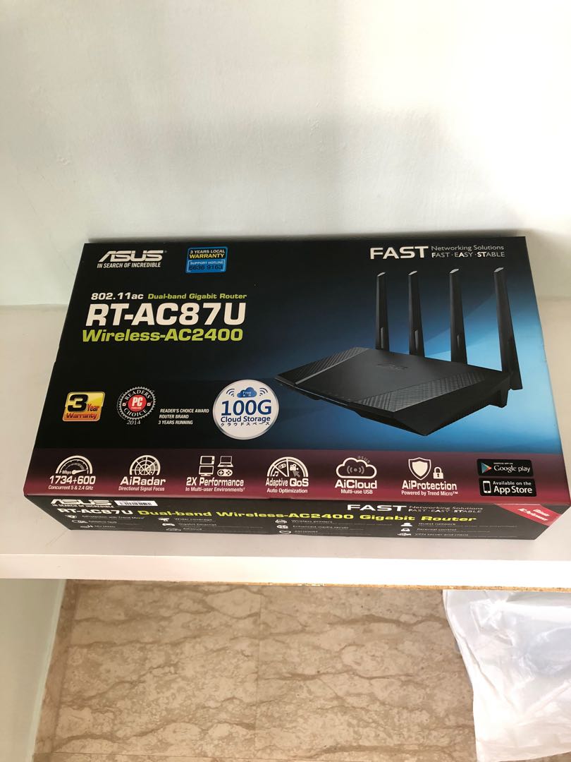 ASUS RT-AC87U Wireless Router, Computers & Tech, Parts & Accessories ...