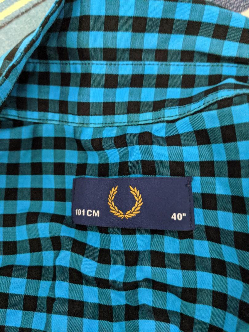 Checkered Fred Perry Shirt ( Short sleeve), Men's Fashion, Tops & Sets ...
