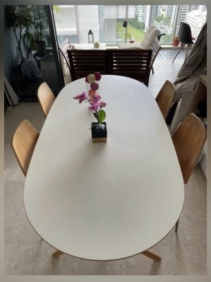 Dining Table & chairs set (preloved), Furniture & Home Living ...