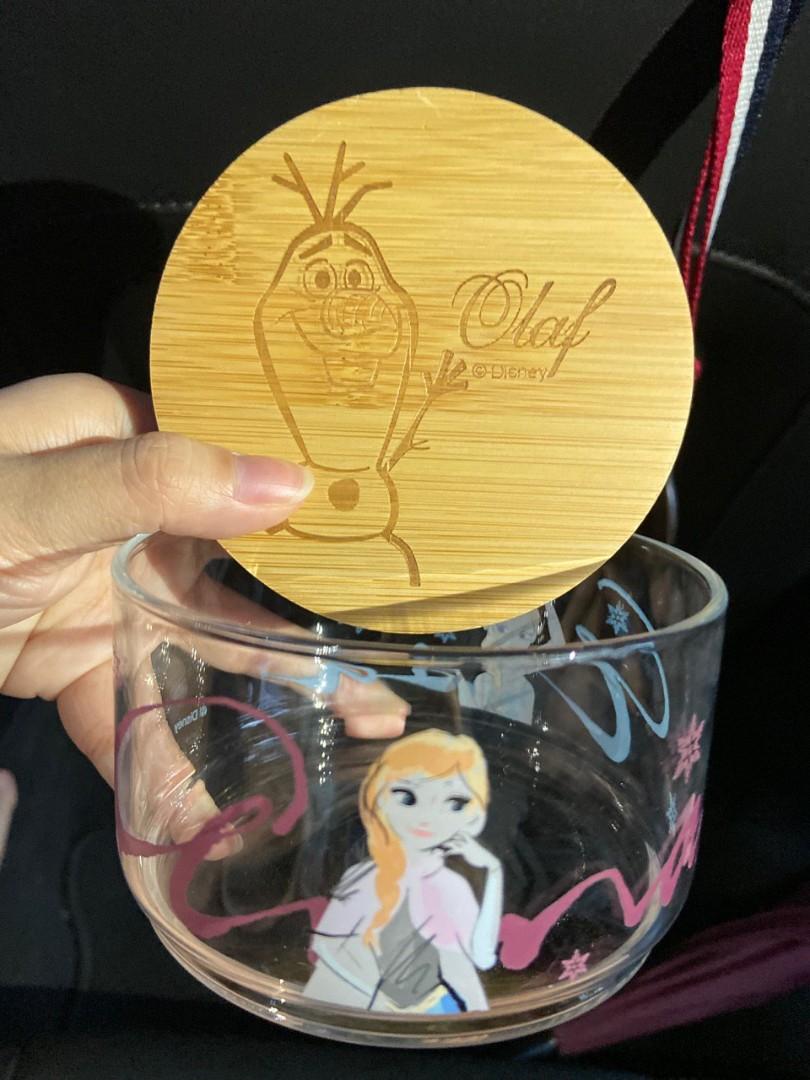 (Disney x 7-Eleven) FROZEN ELSA & ANNA Glass Container with Bamboo Lid ...