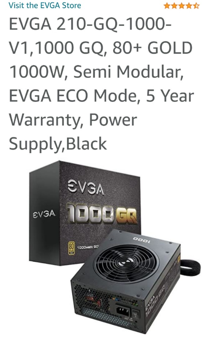 EVGA 1000W GQ Modular PSU, Computers & Tech, Parts & Accessories ...